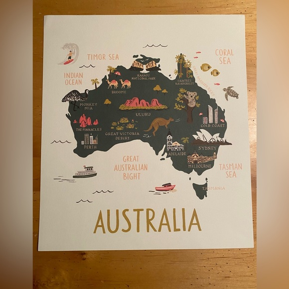 Rifle Paper Co. | Wall Decor | Rifle Paper Co Outofprint Australia Map ...
